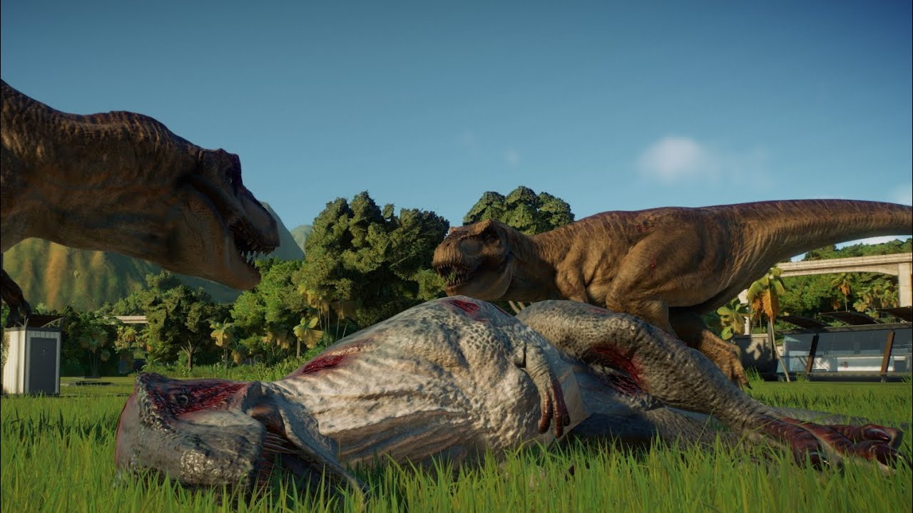 Jurassic World Evolution 2: Spinosaurus vs T-Rex | Marine | Dinosaurs ...