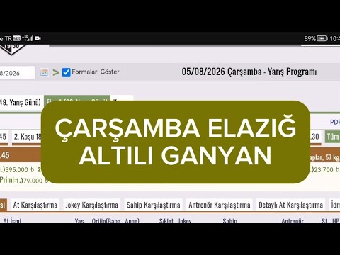 5 Ağustos 2026 Çarşamba Elazığ at yarışı tahminleri Elazığ altılı ganyan tahminleri | Oğulcan Karaca