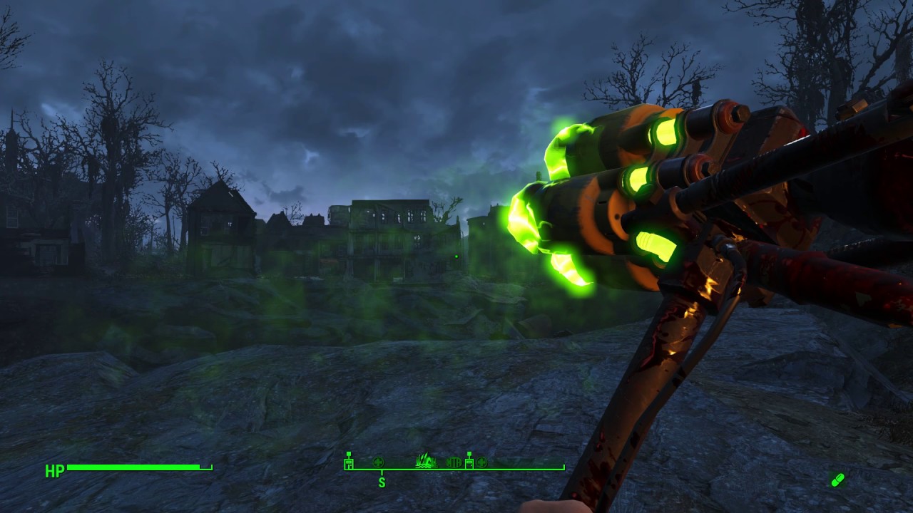 Fallout 4 - Fighting Stingwings and a Deathclaw near Water Hole - YouTube