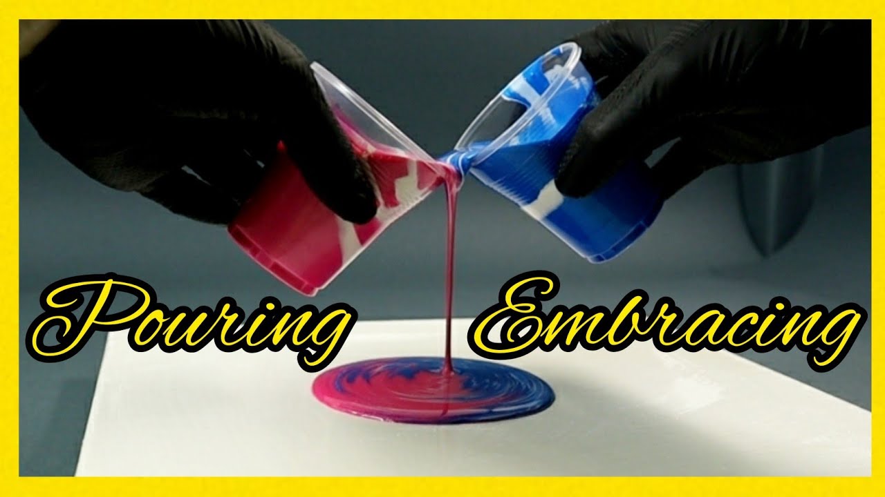 Pouring Embracing | Acrylic Pouring | Fluid Art | Shiny Colors ...
