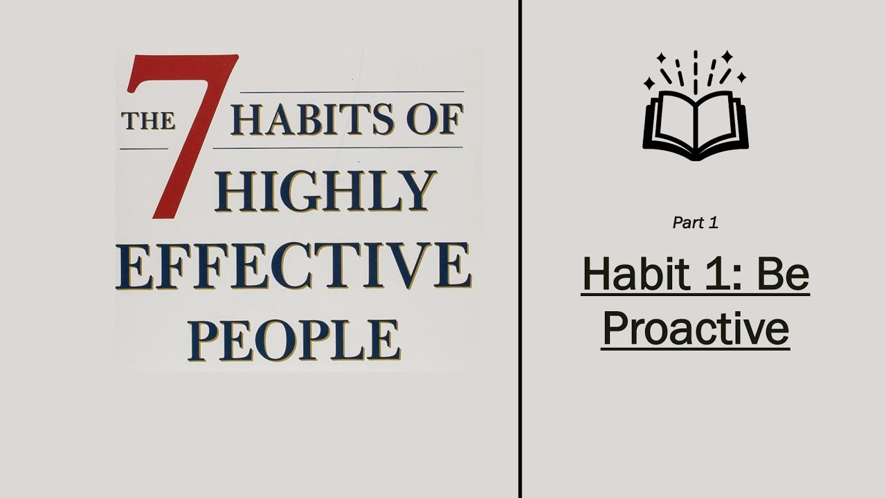 Habit 1: Be Proactive | Detailed Chapter Summary of The 7 Habits of ...