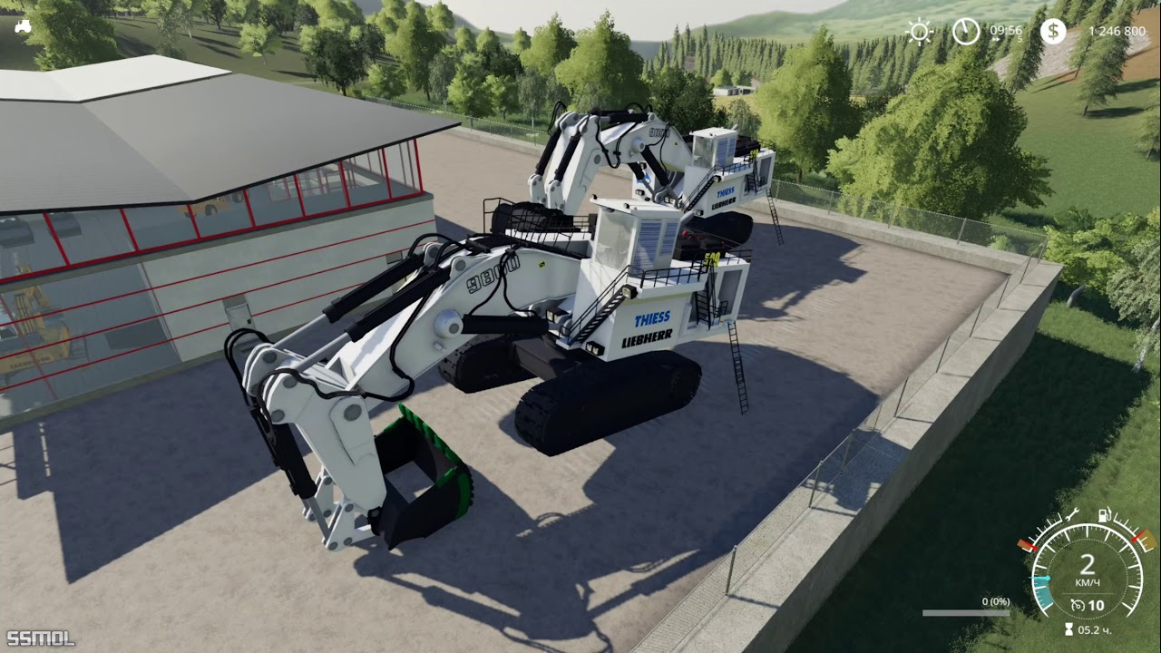 Farming Simulator 2019 mods Liebherr 9800 excavator - YouTube