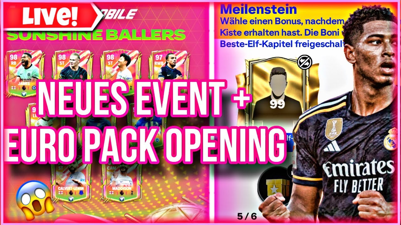🔴LIVE🔴 XXL EURO PACK OPENING + NEUES SUMMER EVENT!😱🤩🔥[FC Mobile Deutsch ...