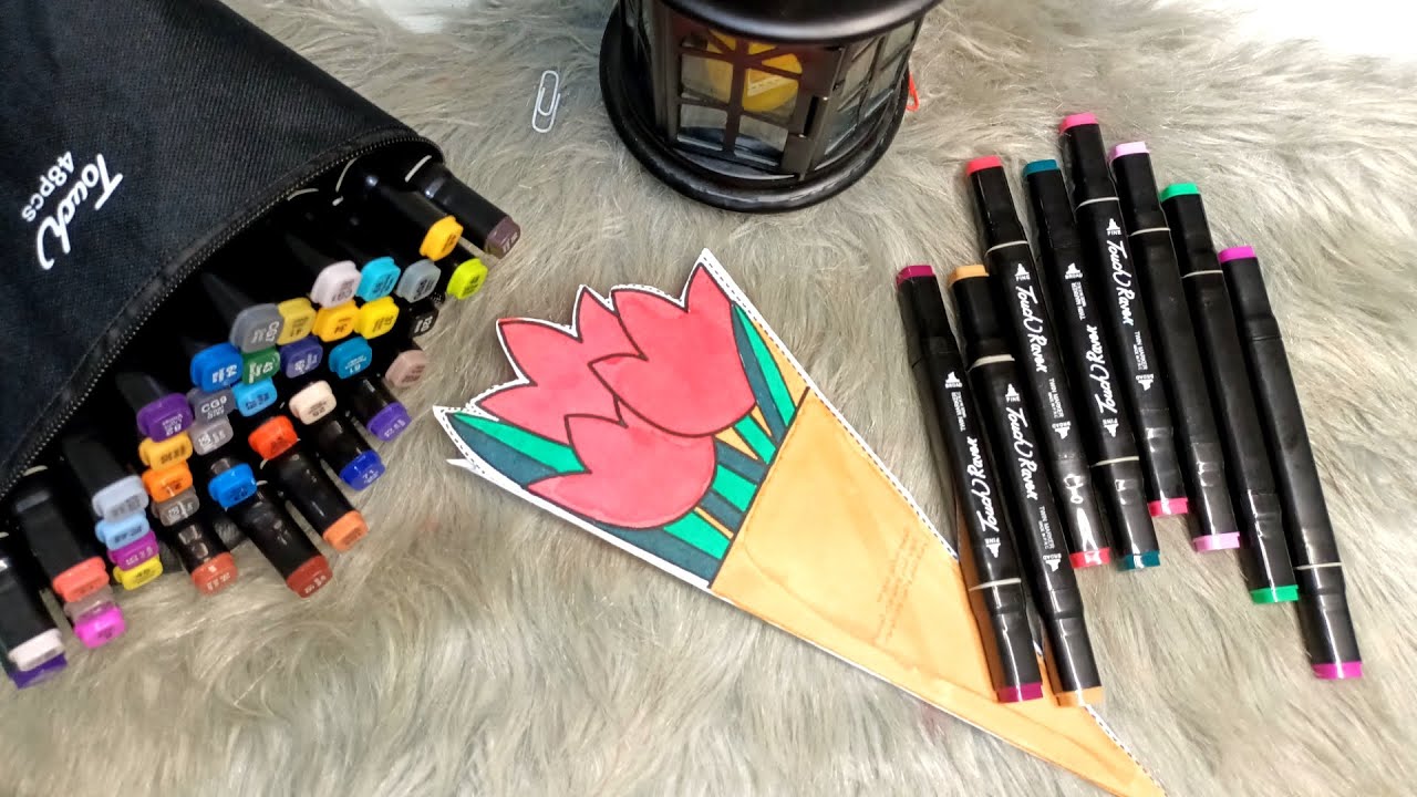 Coloring for kids with marker | Touch marker - YouTube