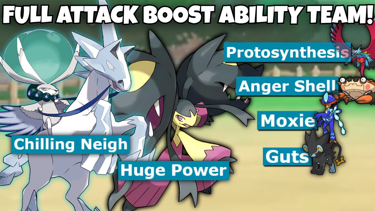 FULL ATTACK BOOSTING ABILITIES TEAM DESTROYS POKEMON SCARLET AND VIOLET ...