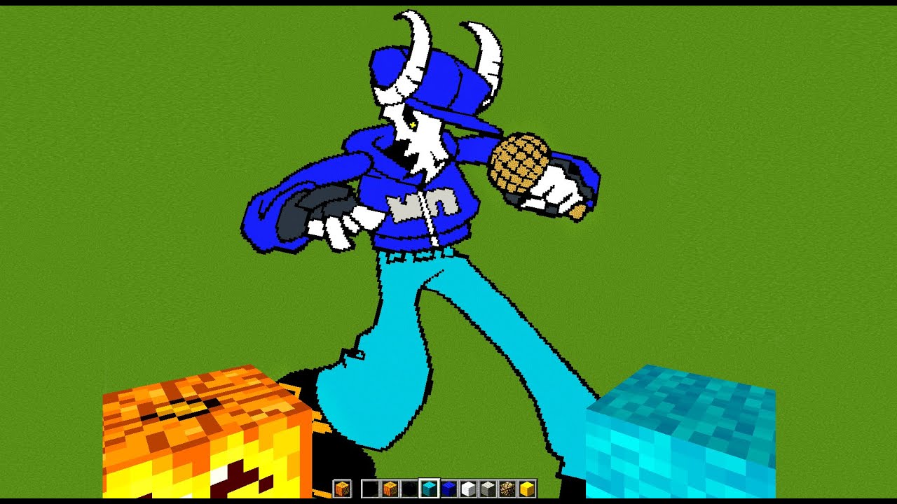 FNF Tabi Pixel Art in Minecraft - YouTube