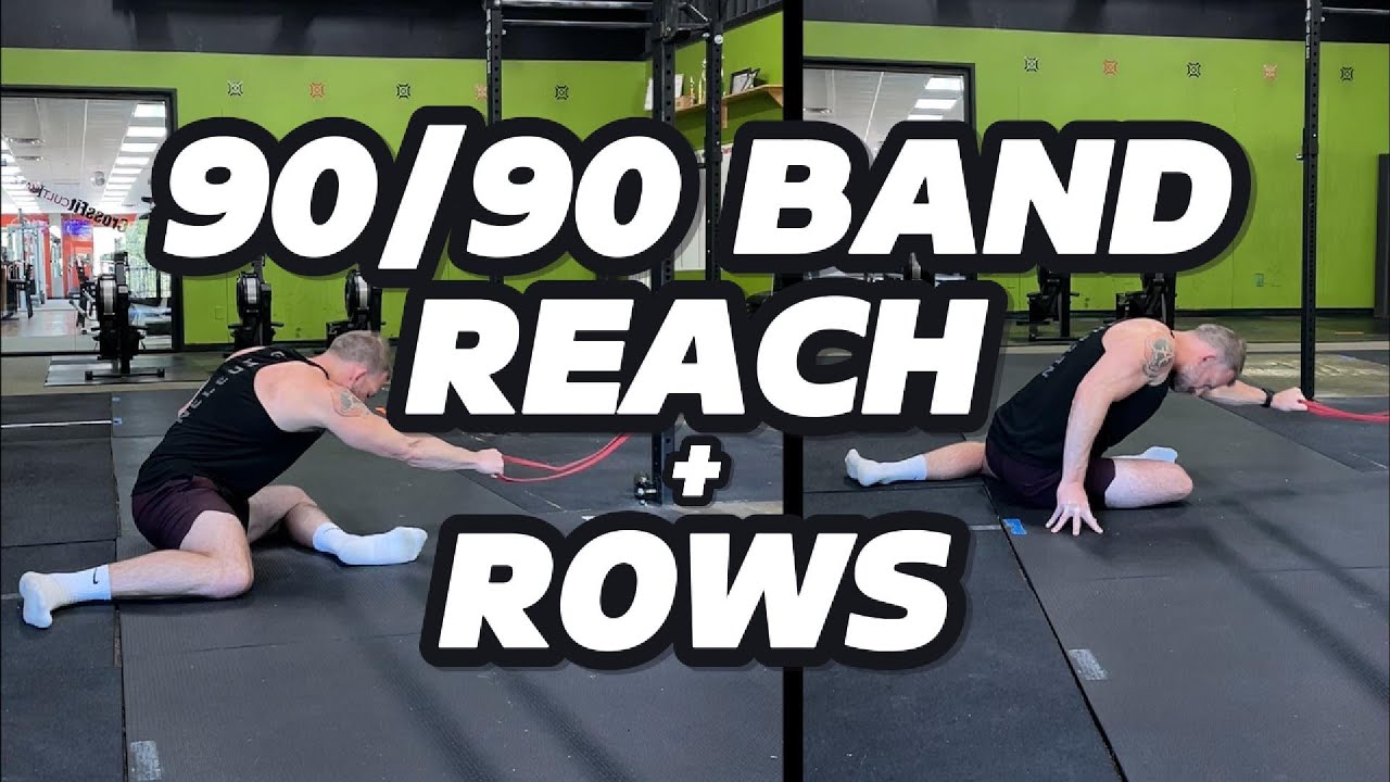 9090 Band Reach + Rows | Hip Mobility | Full Body Workout Warmup - YouTube