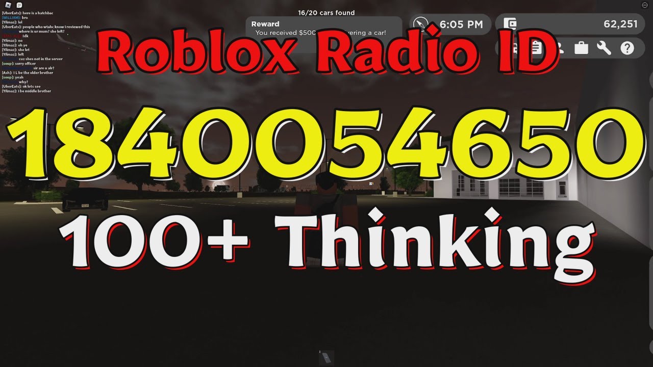 Thinking Roblox Radio Codes/IDs - YouTube