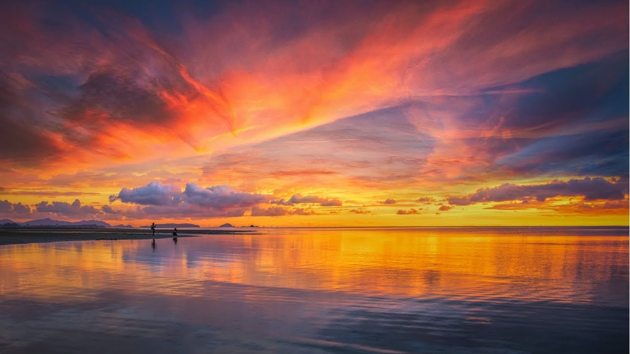 Beautiful sunsets with relaxing music-Relaxing Sunset Piano Music # ...