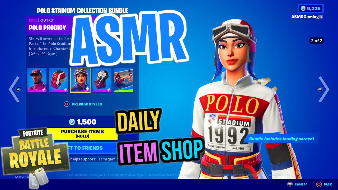 ASMR Fortnite NEW Polo Skins! Daily Item Shop 🎮🎧 Relaxing Whispering 😴💤 ...