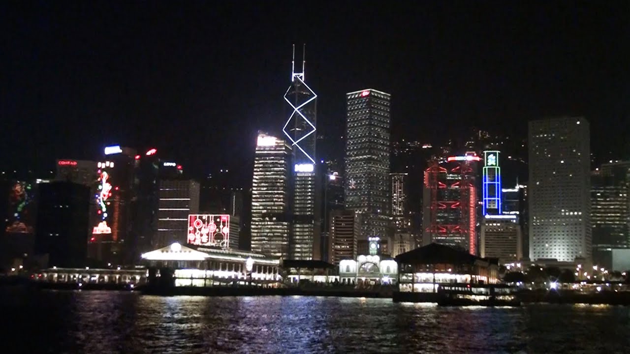 Hong Kong Skyline at Night-Star Ferry Ride Across Victoria Harbour ...