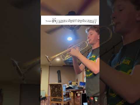 Concert F scale (two octaves) on trumpet 🎺 #playalong #trumpet # ...