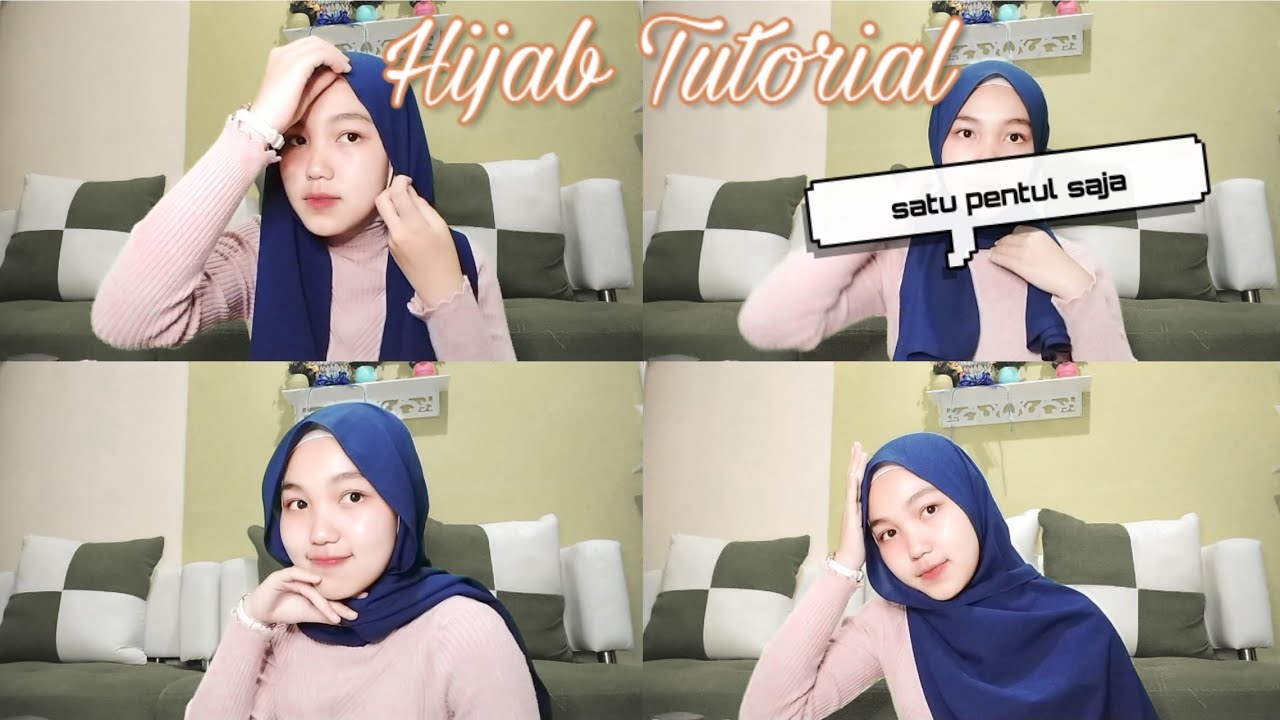 TUTORIAL HIJAB PASHMINA SIMPLE!!! || HANYA DENGAN 1 PENTUL?? - YouTube