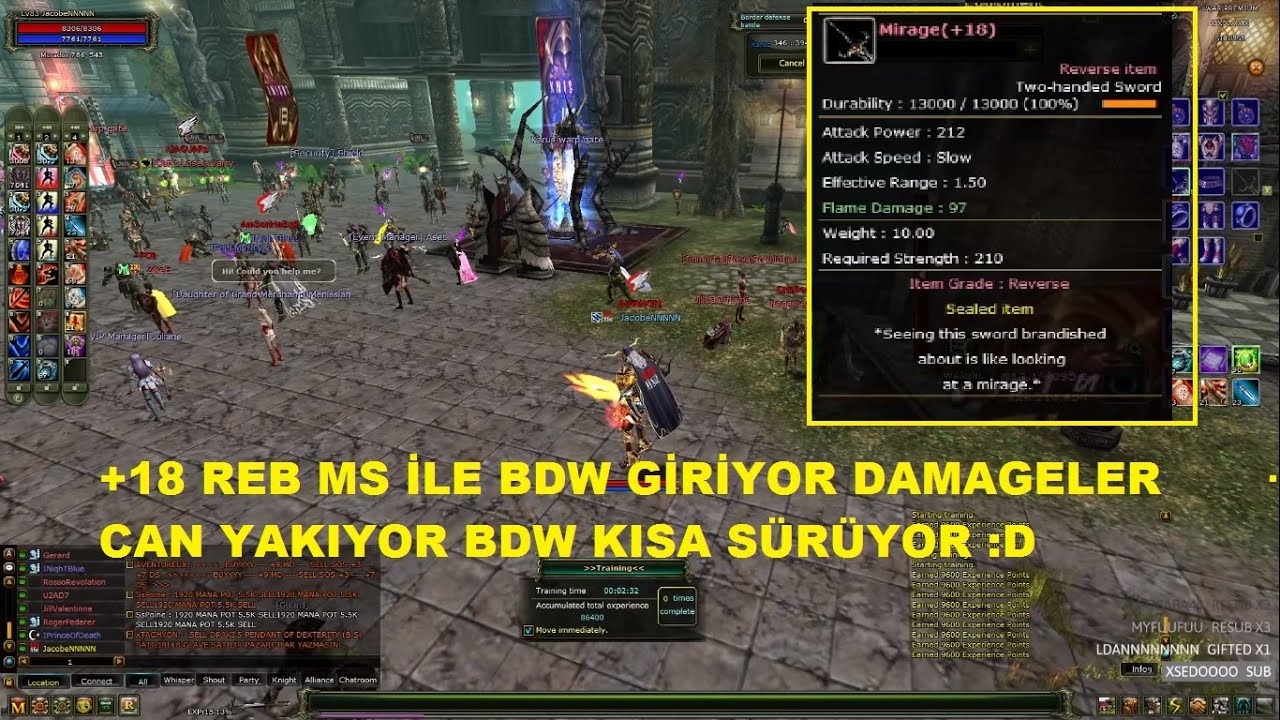 MrJeactioN | +18 Reb Mirage Sword İle 80 Bdw' sine Giriyor 2 - 3 K ...