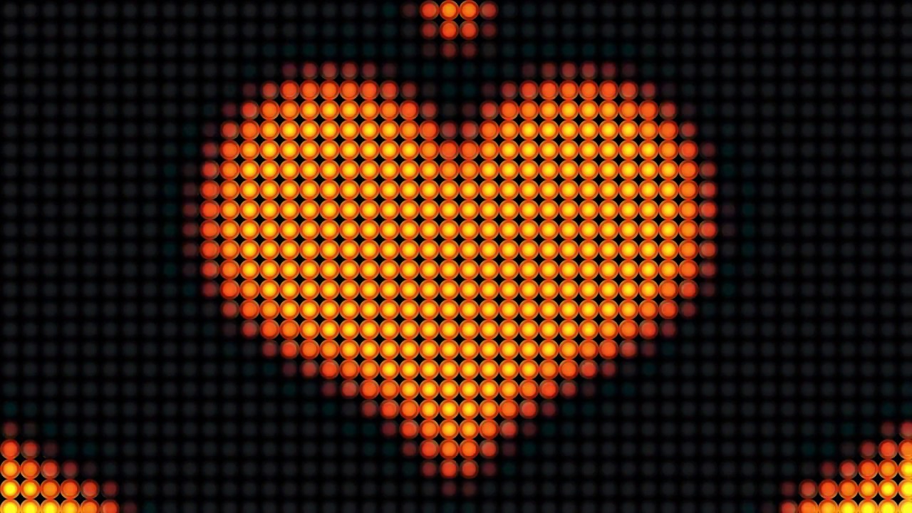 VJ Heart Flashing Lights Spotlight Stage Wall of Lights || motion ...