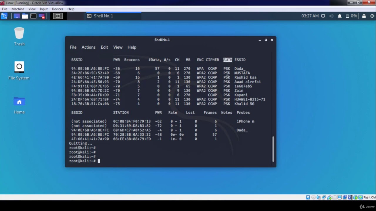 4 Explaining the Outputof Airodump ng Command (Network Attack Phase ...