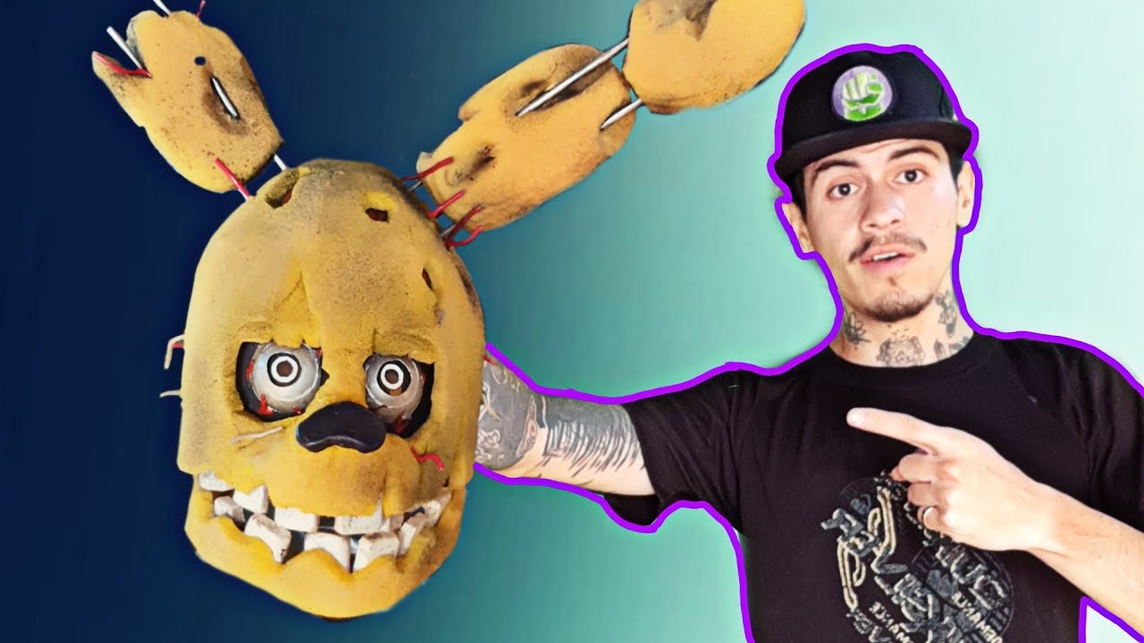 MASCARA de SPRINGTRAP😱 para HALLOWEEN | FIVE NIGHTS AT FREDDY'S MASK ...