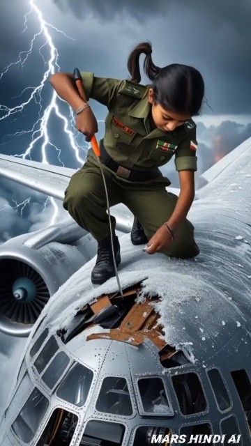 Army girl Saves Passenger in Mid-Air Emergency ️ #ai #army #shorts ...