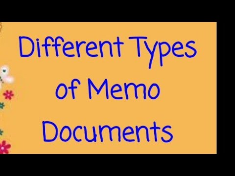 Types of Memo/Memorandum - YouTube