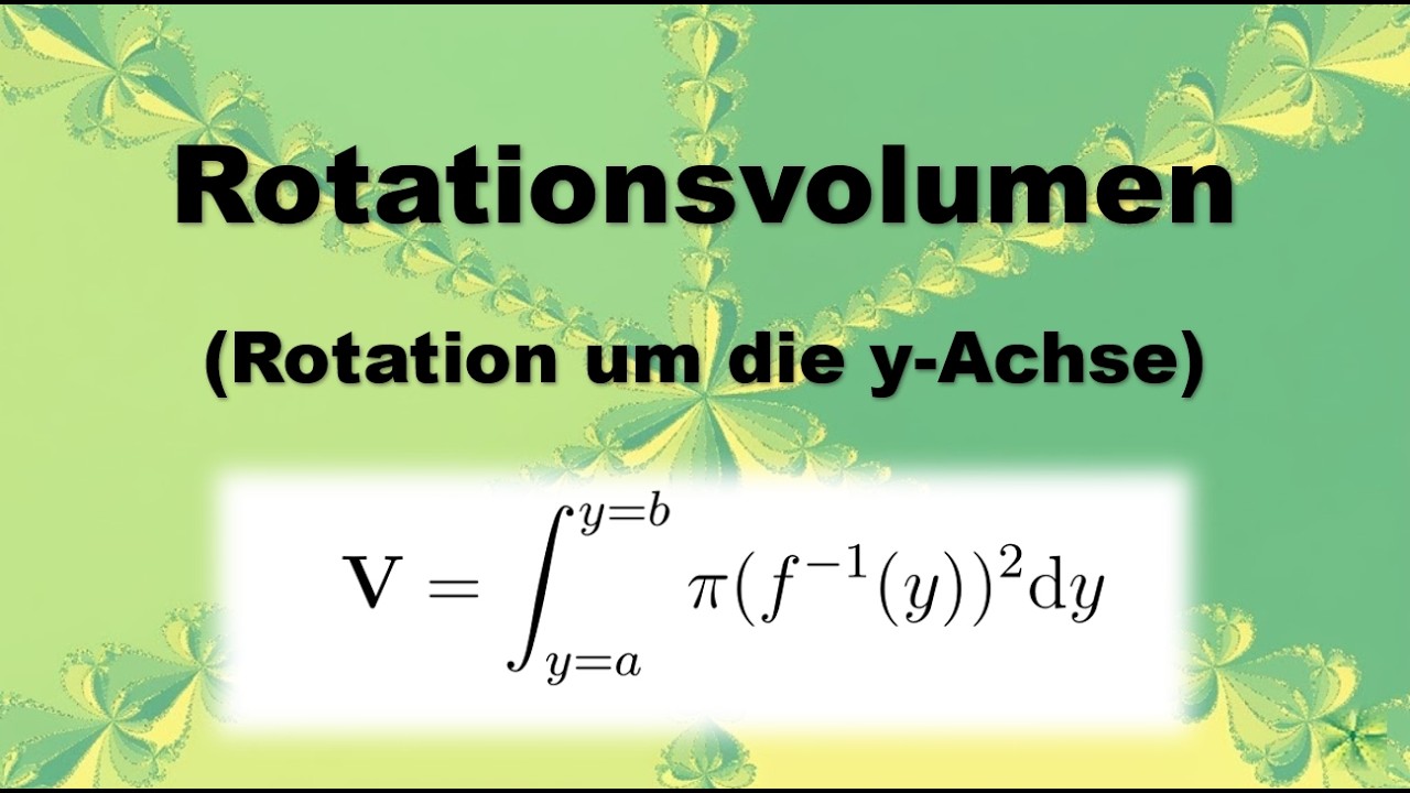 Rotationsvolumen bei Rotation um die y-Achse - YouTube