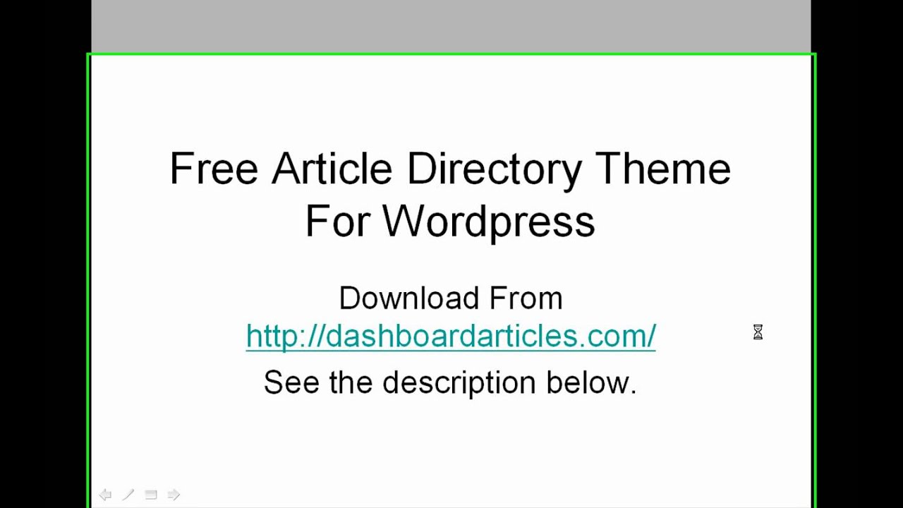 Free Article Directory Theme For Wordpress - YouTube
