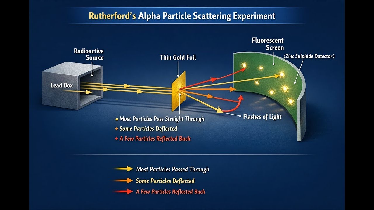 Alpha Particle Scattering Experiment | Rutherford’s Gold Foil ...