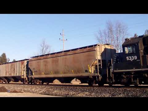 NS D93 @ ROCKFIELD, IN 2 12 23 NS 7100 NS 5339 - YouTube