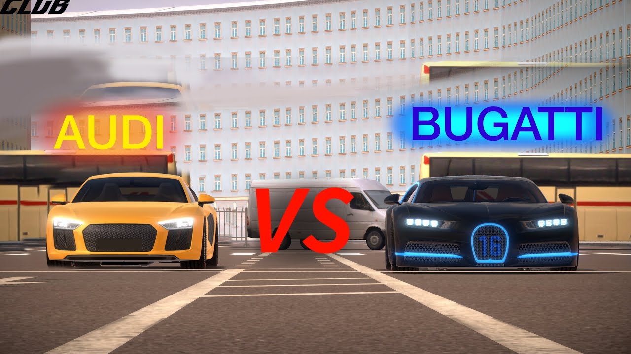 DRAG - AUDI R8 vs BUGATTI CHIRON in Tuning Club Online - YouTube