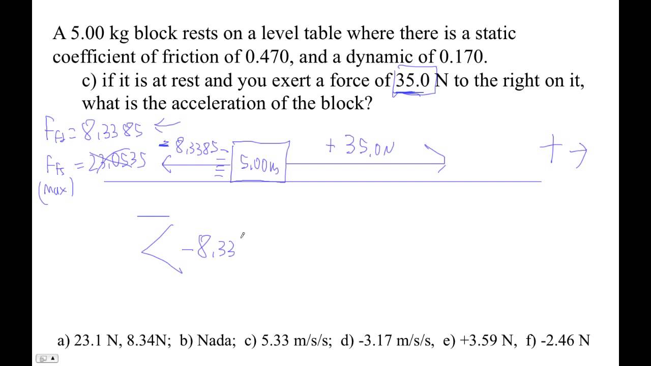 HTPIB04G Friction Example c - YouTube