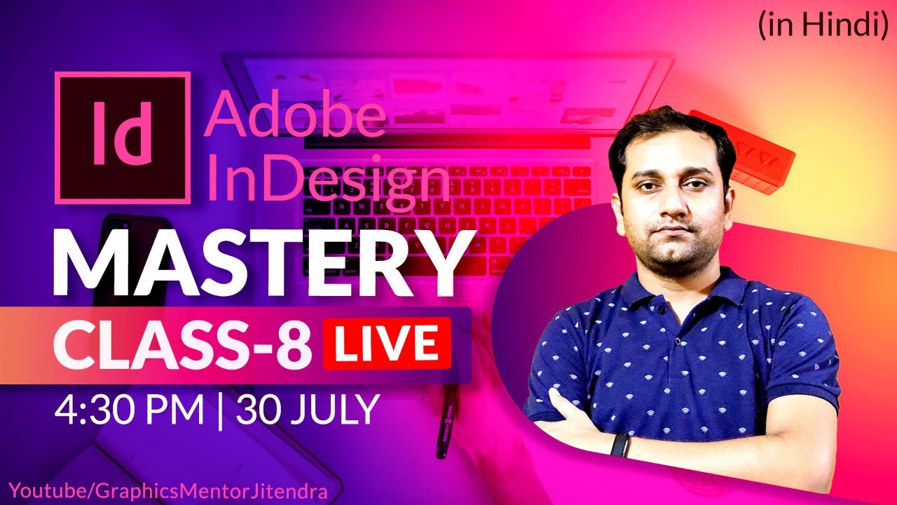 LIVE CLASS- 8| InDesign | Layer Style, Effects, Drop Shadow, Bevel ...