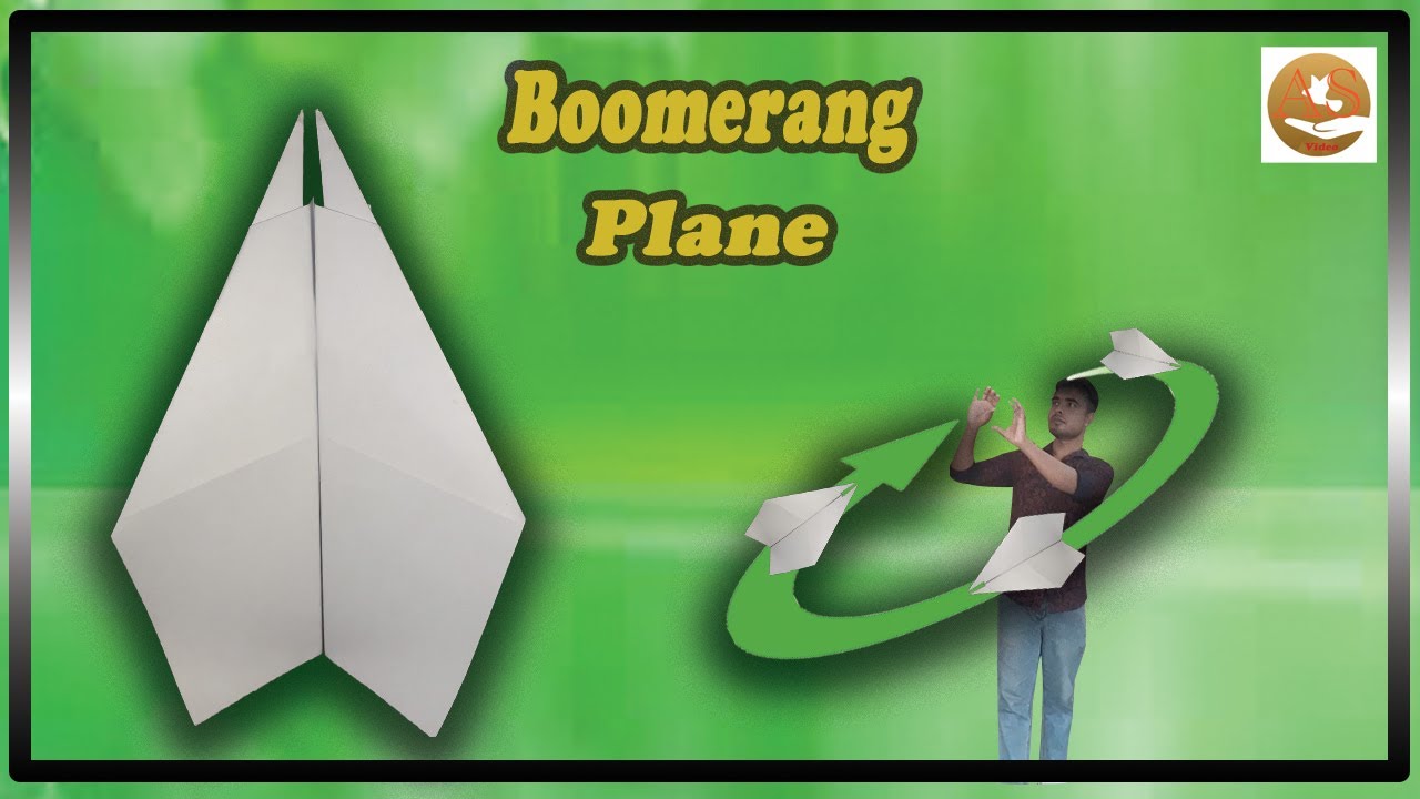 How to Make Boomerang Plane Ver 112 origami boomerang plane - YouTube