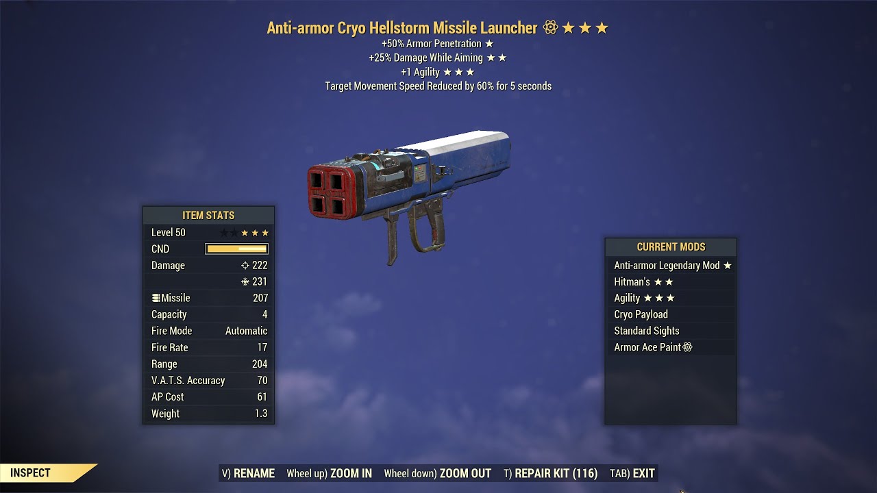 Fallout 76: Anti Armor Cryo Hellstorm. - YouTube