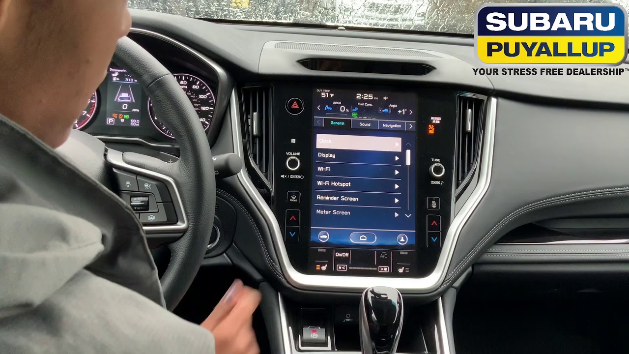 How To Set Your Clock in the 2021 Subaru Outback - YouTube