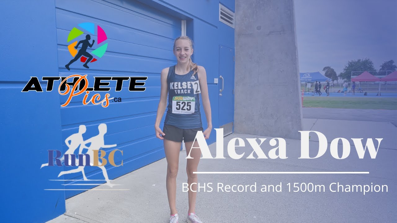 Interview with Alexa Dow - 1500m Junior Champion and BCHS Record - YouTube
