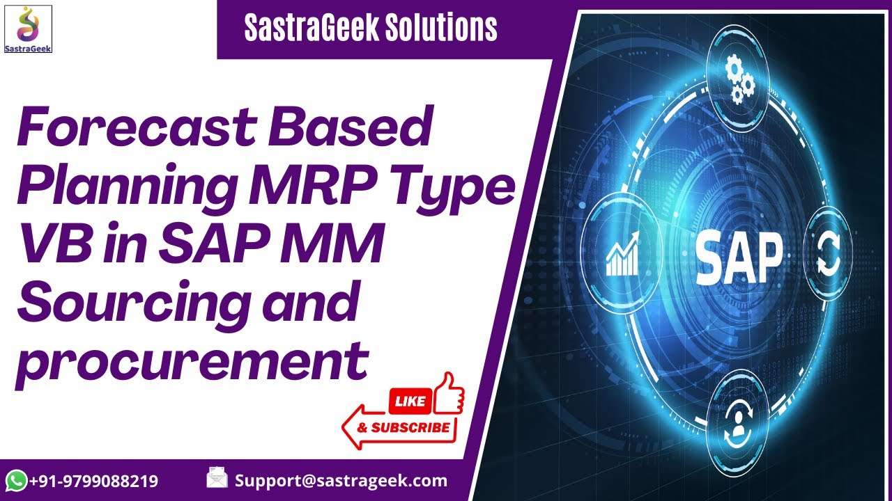 Forecast Based Planning MRP Type VB in SAP MM Sourcing and procurement ...