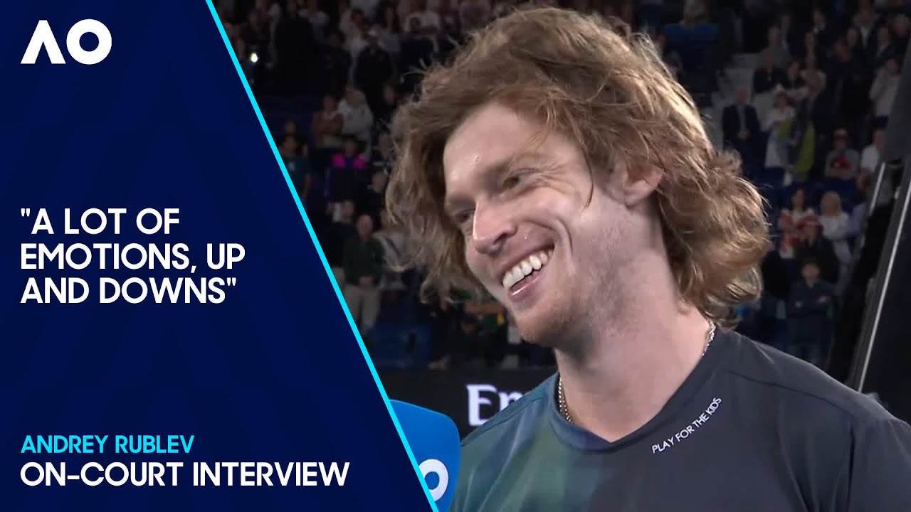 Andrey Rublev On-Court Interview | Australian Open 2024 Fourth Round - YouTube