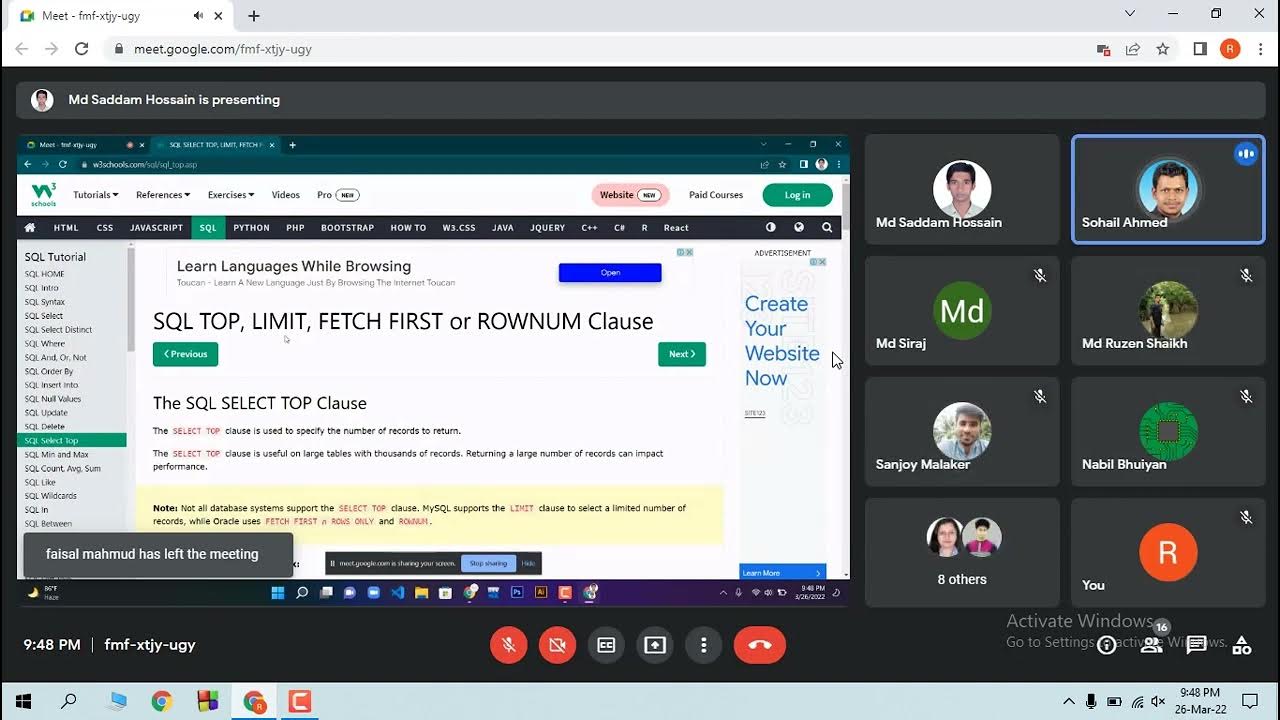 Order By | Is Null | Top Statement | SQL in DBMS ~ By Md Saddam Mollah ...