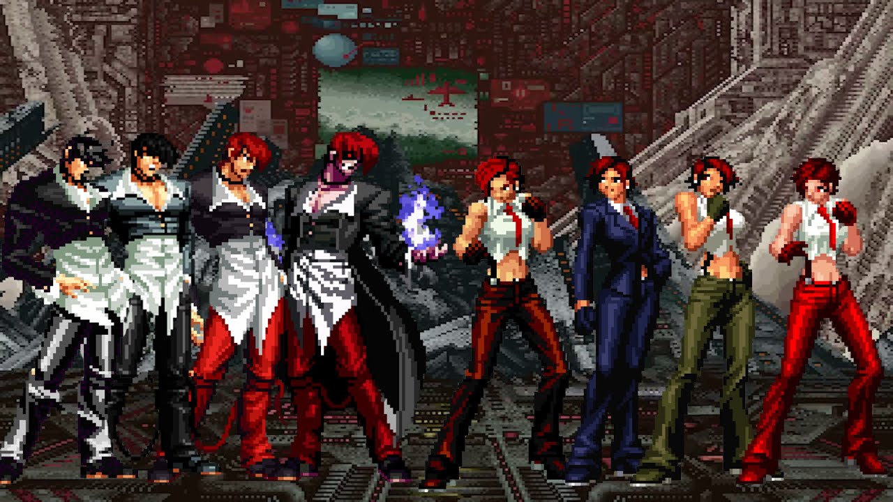 [KOF Mugen] Iori Yagami Team vs Vanessa Team - YouTube