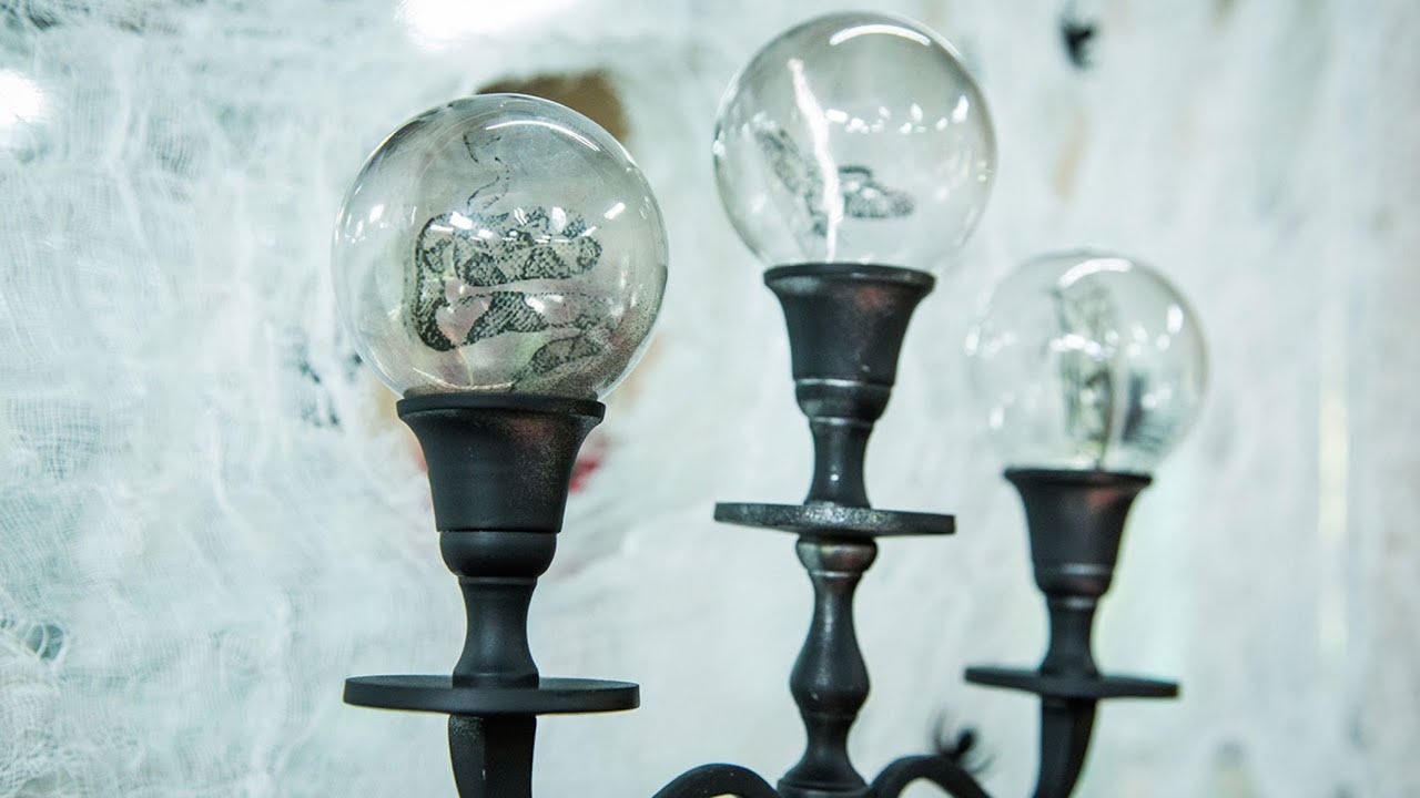 DIY Spooky Halloween Globes - YouTube