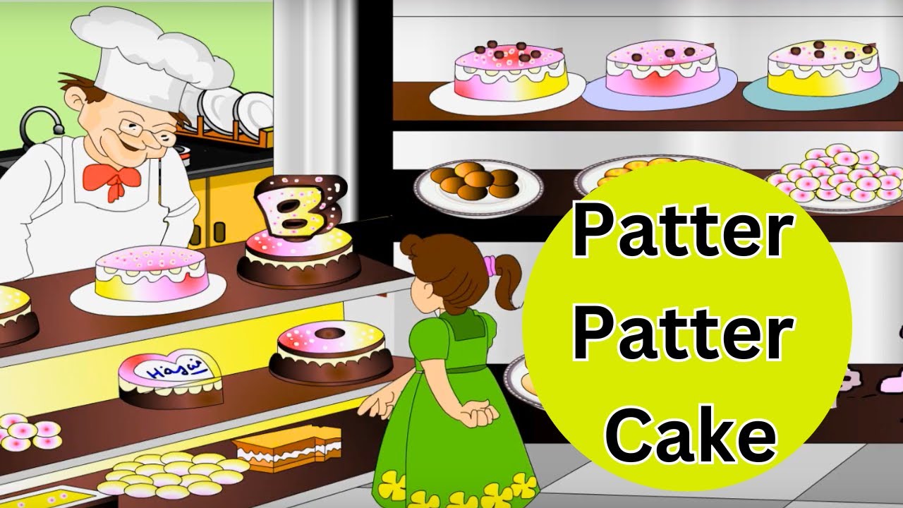 Patter Patter Cake | Popular Nursery Rhymes Song | Animated Nursery ...