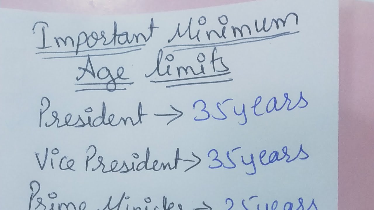 Important minimum age limit - YouTube