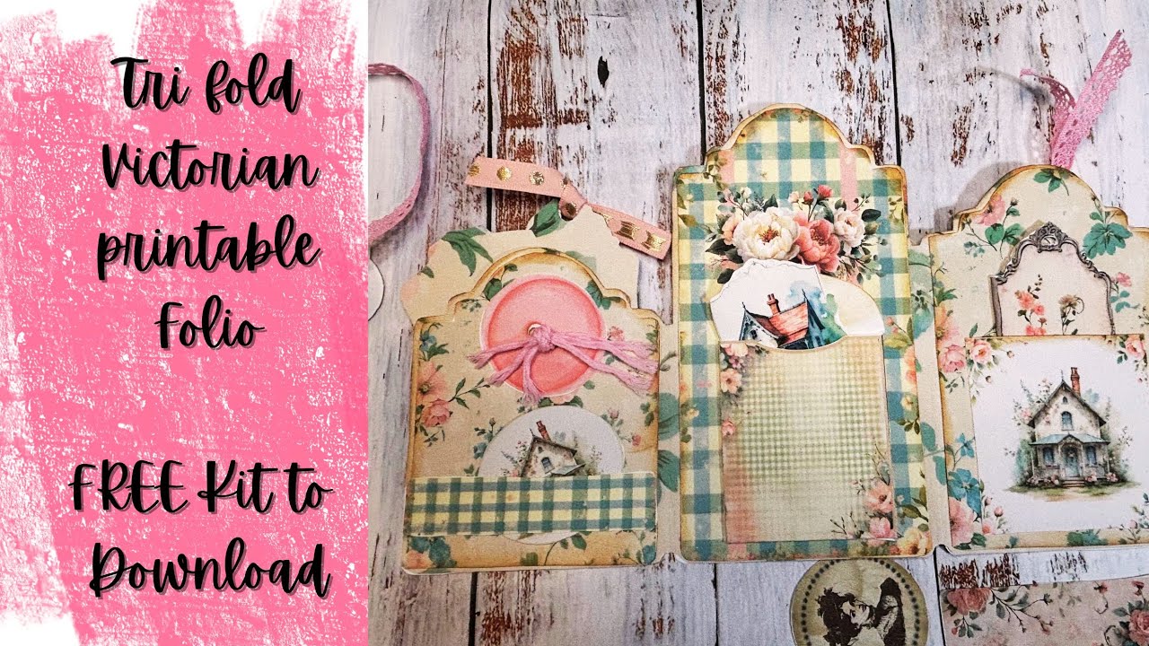 How To Make a Vintage Cottage Folio With Free Printables - YouTube