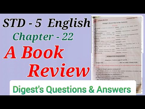 Std 5 | English | Lesson - 22 | A Book Review | Digest's Answers ...