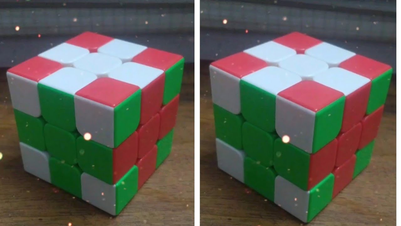 SLOW MOTION CROSS (+) PATTERN, 3×3 RUBIK'S CUBE SOLVE TRICK #rubikscube ...