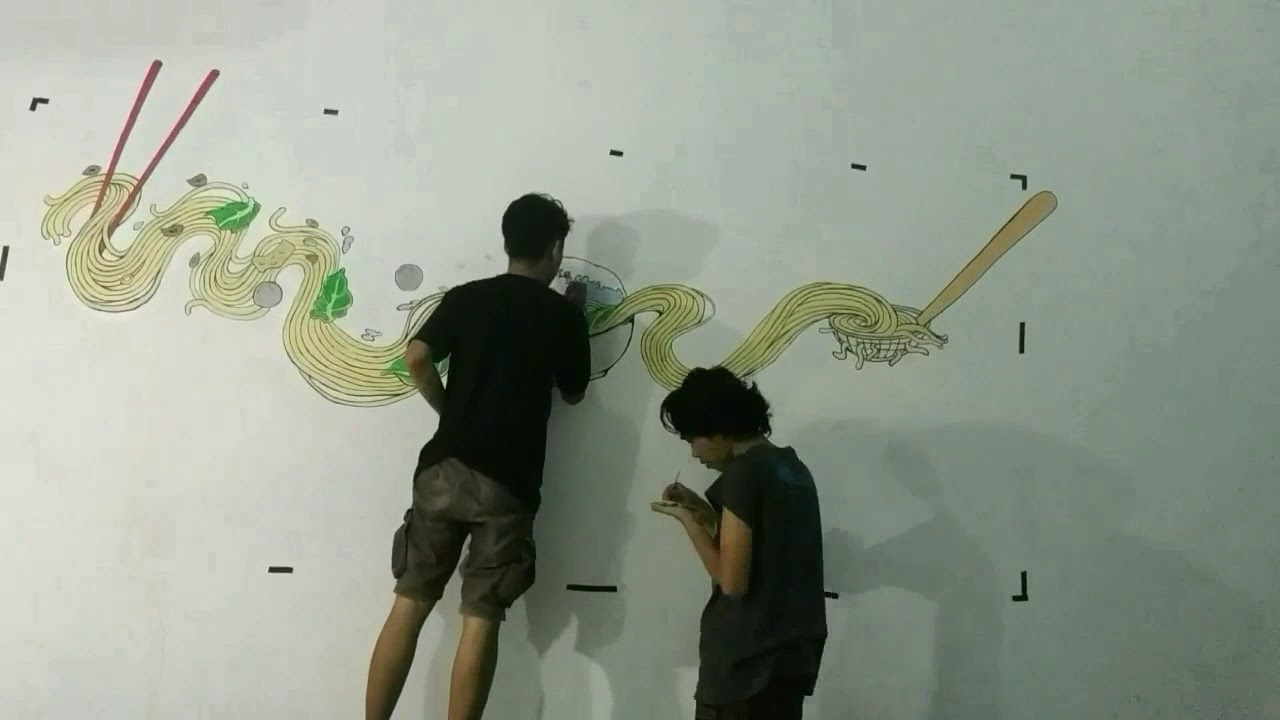 MURAL (Corat-coret tembok warung mie ayam) - YouTube