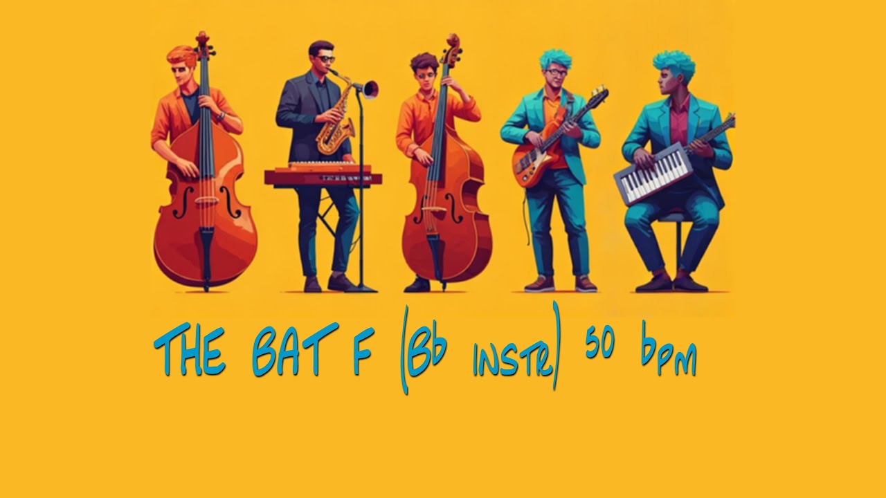 THE BAT backing track F (Bb instr) 50 bpm - YouTube
