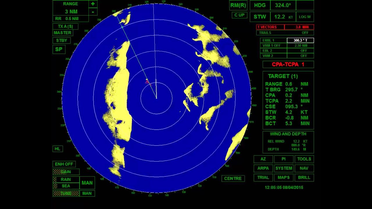 COLREGs - Rule 9 - Scenario: A vessel engaged in fishing - Radar view ...