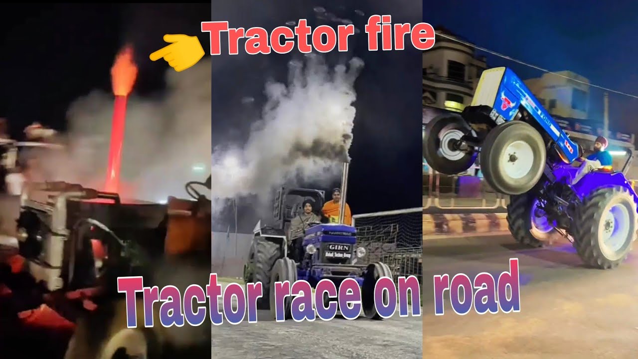 Tractor race video | Tractor race | Dangerous tractor race - YouTube
