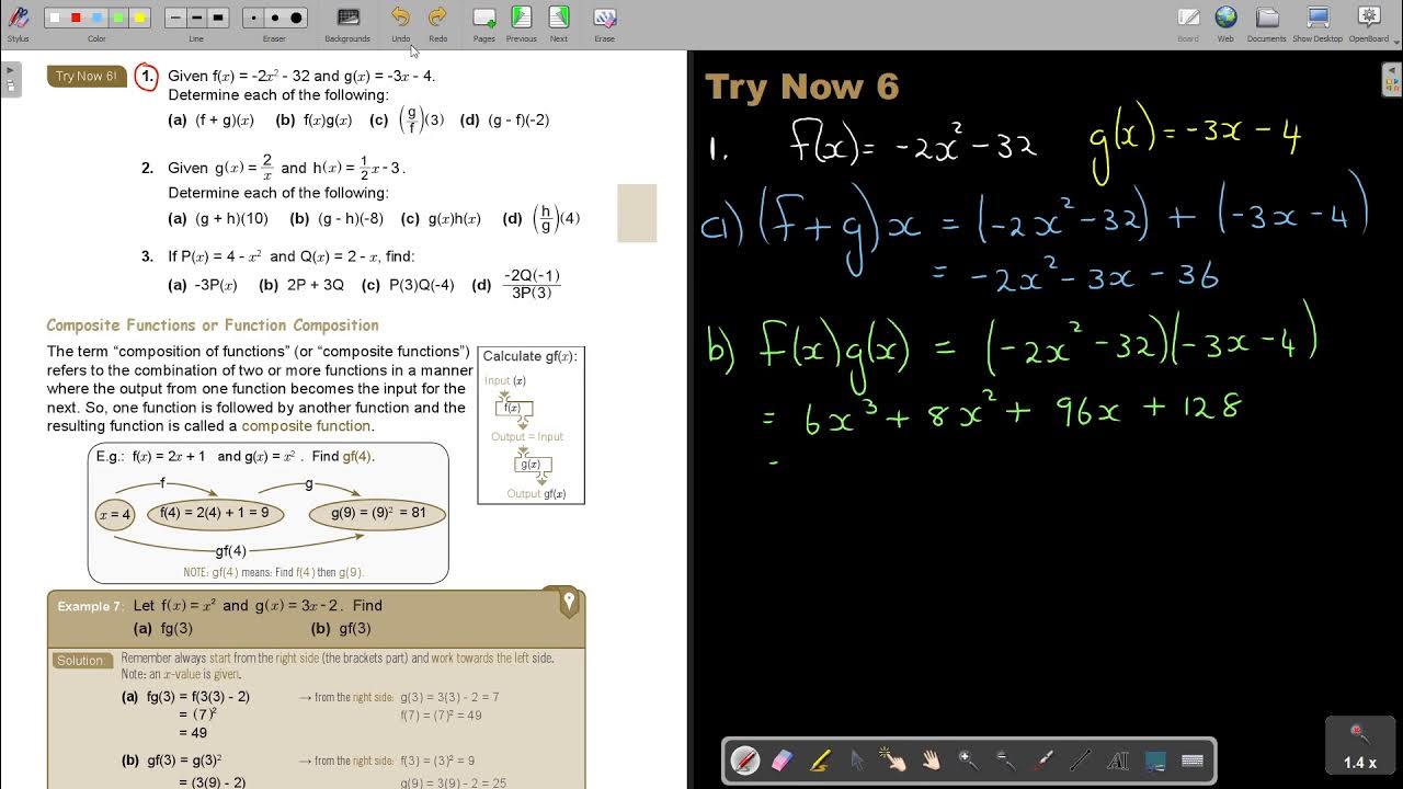 3 6 Graphs and Functions and Coordinate Geometry Combining Functions ...