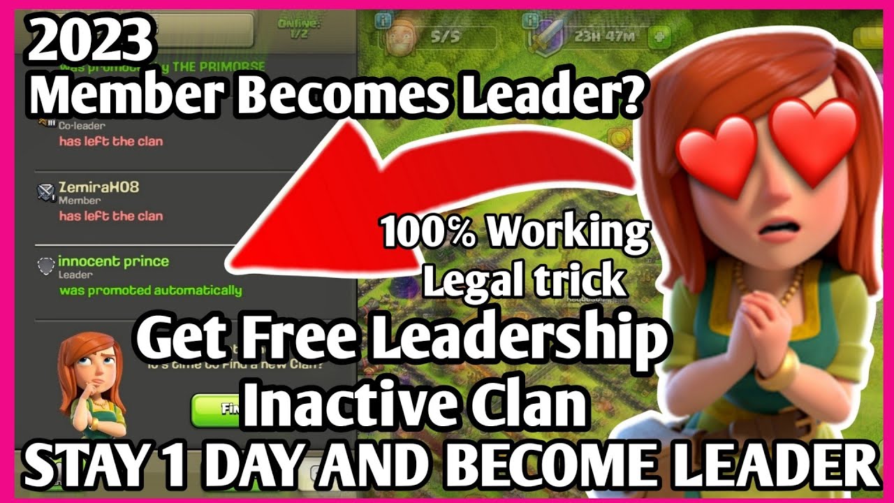 How to Get Leadership of Inactive clan in clash of clans coc - YouTube
